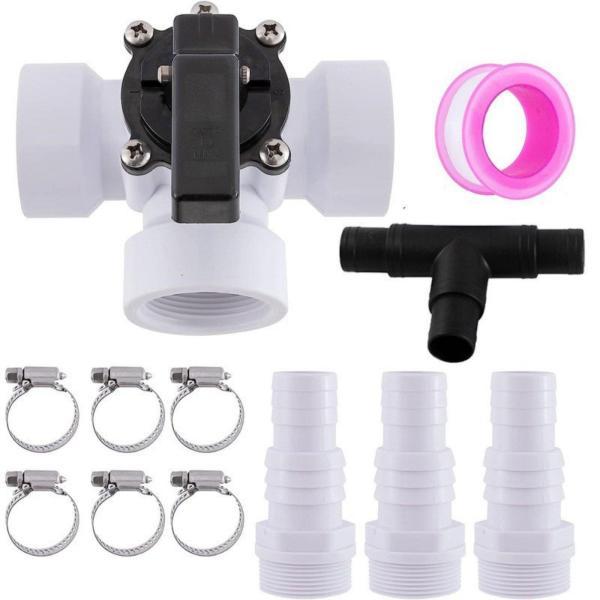 【製品タイプ】: プール用品として使える3口バルブの配管分岐器で、1本の配管から水の流れを3方向に振り分けられる三方分流バルブです。【機能】: ろ過ポンプやスキマー、フィルター配管の流量を切り替えたり、止めたり、混合したりできるプール用三口...