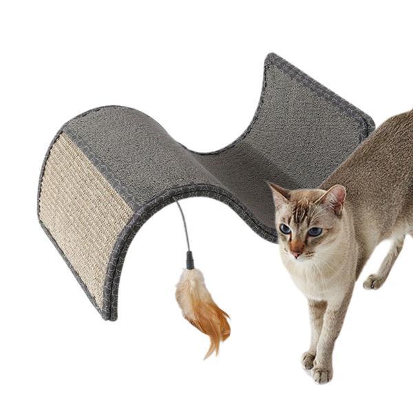 説明: [2 in 1 デザイン]: この S 字型の猫用爪とぎボード アクティビティ センターは.猫の爪とぎパッドと睡眠休憩の両方の機能を兼ね備えた.からかいおもちゃとして設計されています. [家具を守ります]: 字型の猫用爪とぎは.猫の...