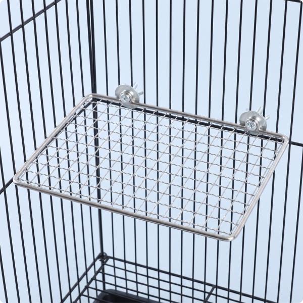 【製品概要】: 鳥かご内の空間を有効活用できる、長方形デザインの頑丈な鳥用メッシュステージです。【機能性】: 愛鳥が羽を休めたり、高い場所から周囲を見渡したりするための鳥用止まり台として機能します。【特徴】: 汚れが溜まりにくくお手入れが簡...