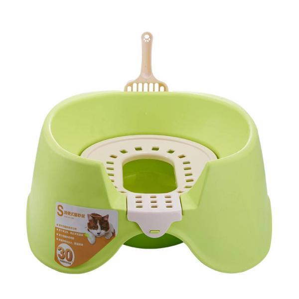 説明: [製品概要]: この高めの側面を持つ猫用トイレは.PP素材で作られた円形の開口部のある猫用トイレで.家庭環境における成猫のための実用的なトイレとして特別に設計されています. [コア機能]: このふるい付き猫用トイレは.高い周囲の壁の...