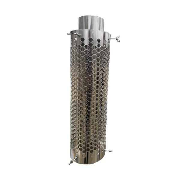 【基本仕様】: 直径12cm、高さ40cm、厚さ0.8mmの円筒形をしたス製煙突で、バー仕上げの本体が特徴です。【機能】: 薪ブ煙突ドとして、使用中の煙突に触れて起こるやけどを防ぐ役割を果たし、家庭用暖炉や屋外ブの対策に役立ちます。【構造】...
