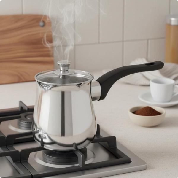 説明: [プレミアム素材]: 高品質で厚みのあるステンレス鋼で作られたこのキッチン用品は.耐熱性に優れ.忙しい環境でも長期間使用できます. [多用途な機能]: この多機能飲料メーカーは.本格的なトルココーヒー.チョコレートやバターの溶解.牛...