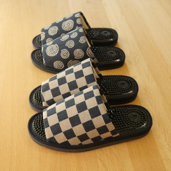 素材：スリッパ甲：プリント地、スリッパ底面：ＥＶＡ樹脂（軽くて丈夫な素材）・底面は、軽くて丈夫な素材EVAを使用しているため疲れにくくなっております。・足の裏の形状に沿ったツボが足裏を刺激。サイズ：ＬLサイズ(表記上はLLサイズですが、27...