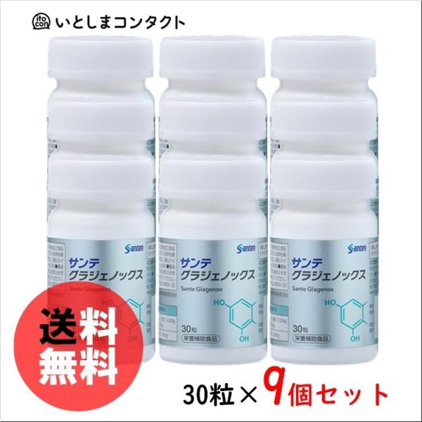 サンテ グラジェノックス / 30粒×9個[名称]松樹皮エキス・ビルベリーエキス含有加工食品[栄養成分]松樹皮エキス　40mgビルベリー　90mg熱量　0.828kcalたんぱく質　0.001g脂質　0.004g炭水化物　0.0197g食塩...