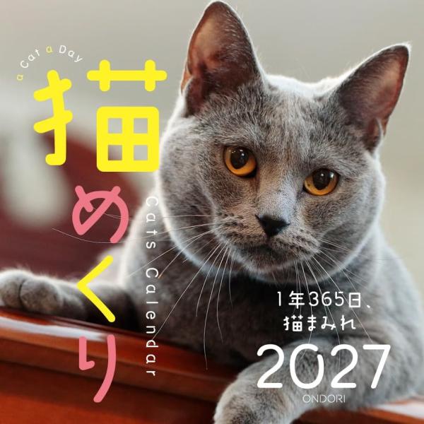 「猫めくり」は、国内外の猫を愛する皆さんから送られたたくさんの写真を元に作られる、卓上タイプの日めくりカレンダーです。平日は1日で1枚、土・日曜日は2日で1枚。裏面はメモ用紙として使用できます。【掲載期間】2027年1月1日〜12月31日【...