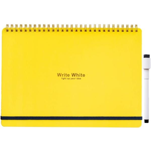 無限のアウトプットを可能にするホワイトボード ”Write White”何度でも消せるこのノートにあなたの頭の中を書き出してみてください。思考の整理、伝達がこの1冊でスムーズに。各ページ間に透明シートを綴じ込み。透明シートにも書き込み可能。...