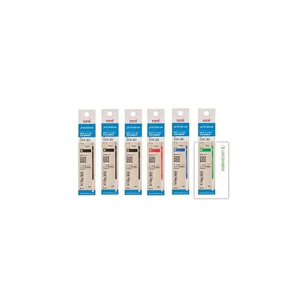【セット内容】ジェットストリームボールペン多色・多機能用替芯（紙包装）SXR-80ｘ6本、ロコネコカード【適合機種】適合機種：【適合機種】MSXE5-1000-05/07/38、SXE3-800-05/07、SXE3-507-05/07、S...
