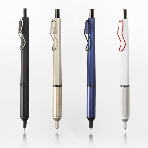 ●機能性先軸は金属製で、グリップ部分には細いライン加工を施し滑りにくい設計となっています。また、重心をペン先側に寄せたことで、細かい筆記を行う際にも安定する設計となっています。●デザイン性軸は『ジェットストリーム　エッジ』によって書ける細く...