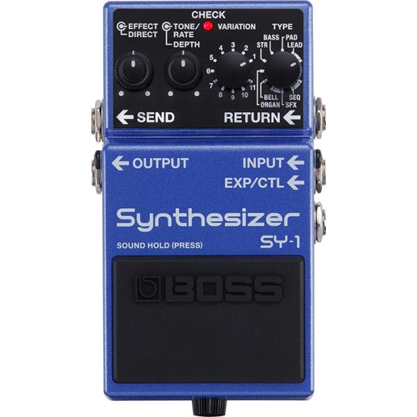 BOSS SY-1SynthsizerSY-1 Synthesizerは、歴史あるBOSSのギター・シンセサイザー・テクノロジーを凝縮したコンパクト・ペダルです。ペダルボードへの組み込みを容易にするコンパクトなサイズでありながら、121種類...