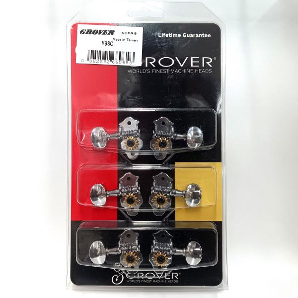 Grover / V98C -国内正規輸入品-オリジナルグローバーV98（STA-TITE) はクラシックスタイルのギター用ペグで、Classic round buttonを持つ糸巻きです。ギア比14:1のオ−プンギヤタイプで、アコースティ...