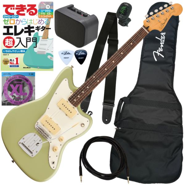 Fender PLAYER II JAZZMASTERRosewood Fingerboard, Birch Green弦が抑えやすい良いギターで練習をすれば上達も早いはずです!!当店ではエレキギターの弦を抑えやすくするためにナットやフレッ...