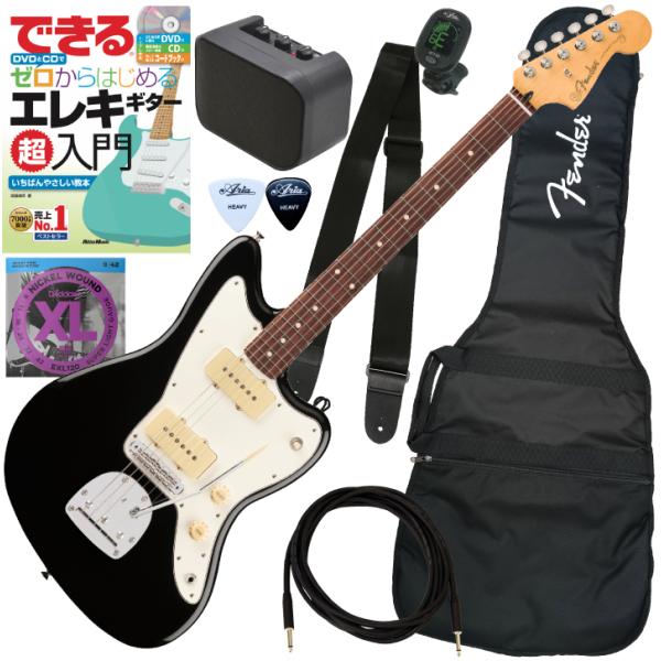 Fender PLAYER II JAZZMASTERRosewood Fingerboard, Black弦が抑えやすい良いギターで練習をすれば上達も早いはずです!!当店ではエレキギターの弦を抑えやすくするためにナットやフレットを調整して...