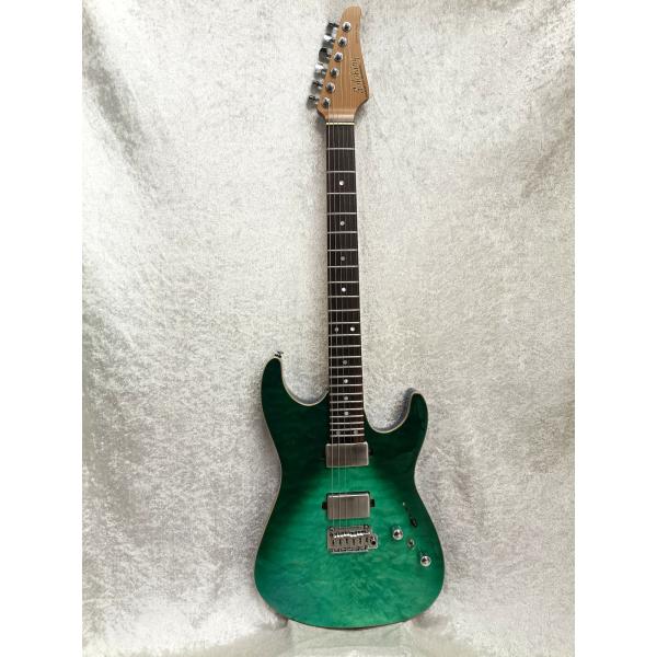 Soloking  MS-1 Custom 24HH QMTColor : TQWSF(Turquoise Wakesurf)当店では、エレキギターの弦を抑えやすくするためにナットやフレットを調整してから出荷させていただきますので、とても弾...