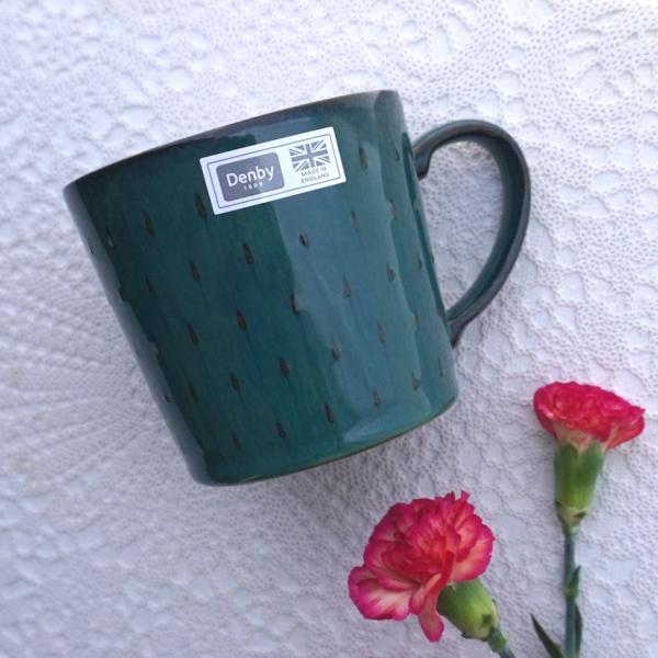 W約13×D約9.5×H約9ｃｍ約400ｍｌストーンウェアイギリス製電子レンジ：可　食洗機：可（低温度　液体洗剤）デンビーのグリニッジシリーズのカスケードマグです。深く美しいグリーンが印象的なシリーズです。形はシンプルで使いやすいマグです。...