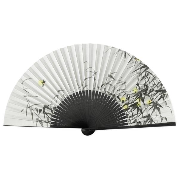 伝統の技術に支えられた男性用京扇子をお届けいたします。パールがかったグレーの扇面。小さく笹を揺らしながら光を零す蛍が、夏の夜をしっとりと彩ります。シンプルに纏められた扇面は、クールでスタイリッシュ、普段着感覚でご自身用にお持ちいただくのにも...
