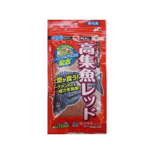 生タイプ　冷凍製品　板状 高い集魚力が魅力の赤い練りエサ。魚の好むアミエビやニンニクをたっぷりと配合し、食い込みが抜群です。エサ取り対策に効果的なほか、食い渋り時やトーナメントでも威力を発揮します。●クロダイ・チヌ用  ●クロダイ・チヌ、メ...
