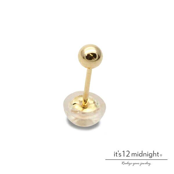 it's 12 midnight イッツ トゥエルヴ ミッドナイト 【 K18 Gold Ball Pierce 3mm / ゴールド ボールピアス 】[ 正規品 ] 18金 シンプル ワンポイント プレゼント メンズ レディース  ユニセ...