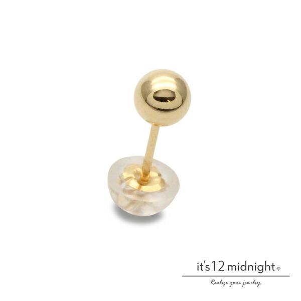 it's 12 midnight イッツ トゥエルヴ ミッドナイト 【 K18 Gold Ball Pierce 4mm / ゴールド ボールピアス 】[ 正規品 ] 18金 シンプル ワンポイント プレゼント メンズ レディース  ユニセ...