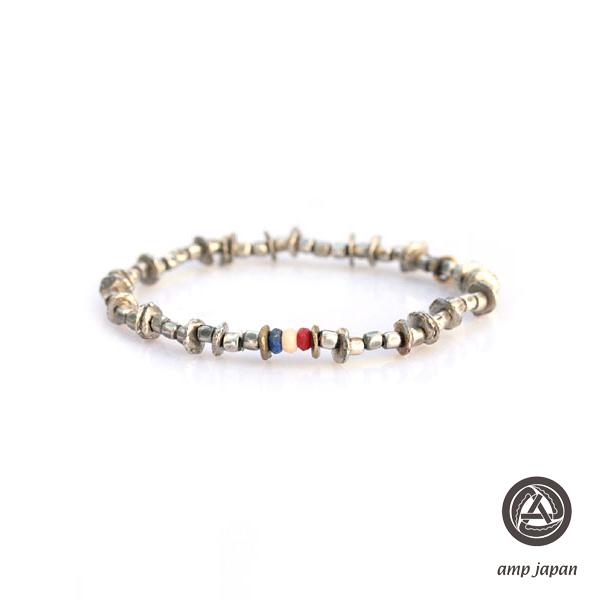 amp japan アンプ ジャパン 【 トリコロール シードビーズ ブレスレット [ 12AHK-351 ] 】[ 正規品 ] 腕輪 フリーサイズ 天然石 ブラス シルバー 真鍮 銀 ペア プレゼント ギフト ユニセックス メンズ レディース