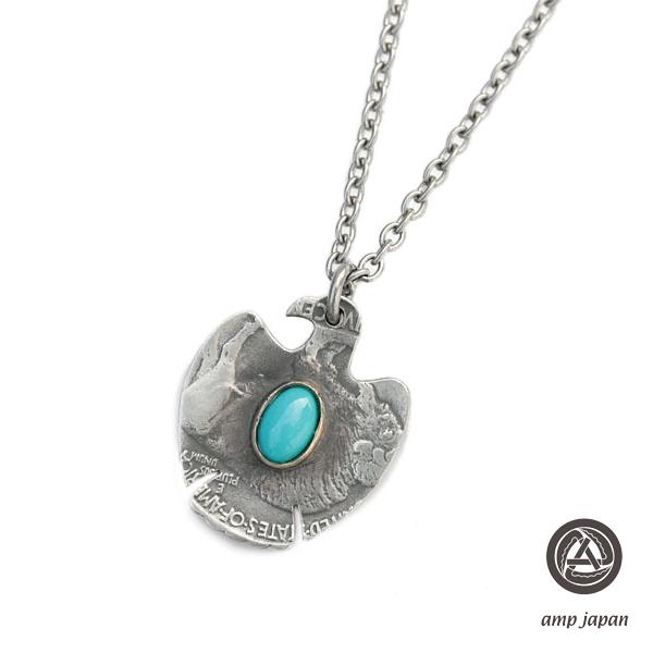amp japan アンプ ジャパン 【 Thunderbird Native American Coin Turquoise [ 13AA-108 ] サンダーバード ネイティブアメリカン コイン ターコイズ 】[ 正規品 ] ネックレス...