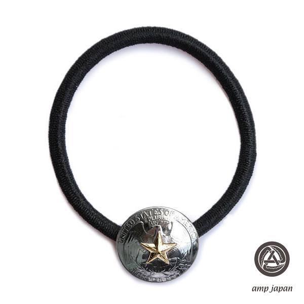 amp japan アンプ ジャパン 【 Quarter dollar concho hair elastic 14ad-821 クォーターダラーコンチョ ヘアーエラスティック 】[ 正規品 ] ヘアゴム 髪留め ブレスレット スター 星 ...