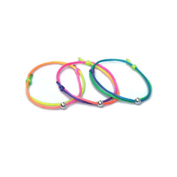 BELIEVEINMIRACLE ビリーブインミラクル 【 NEON COLOR STRING ネオンカラーストリング 】[ 正規品 ] ブレスレット アンクレット スター シルバービーズ カラフル 星 銀 925 ペア プレゼント ユニセ...