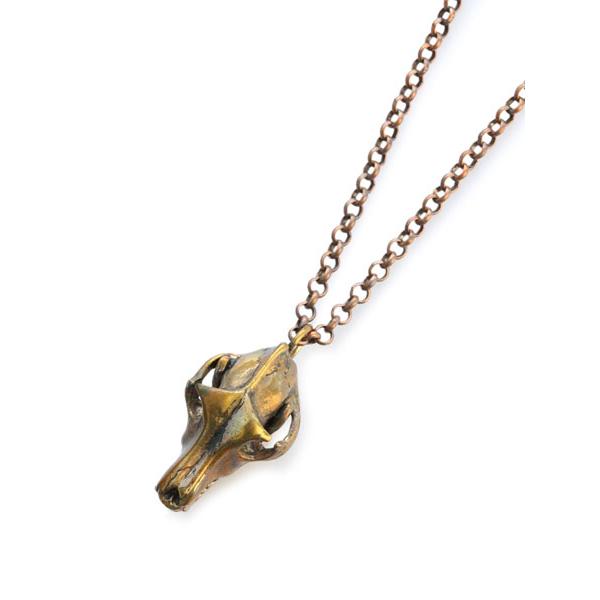 Blue Bayer Design ブルーベイヤーデザイン 【 Wolf Skull cast in bronze ウルフ スカル キャスト イン ブロンズ 】[ 正規品 ] ネックレス ペンダント スカル ドクロ 髑髏 頭蓋骨 オオカミ ...