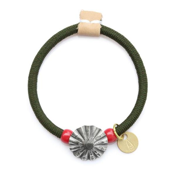 Button Works ボタンワークス 【 NEW MERCURY DIME CONCHO GUM3 (OLIVE) ニューマーキュリーダイムコンチョガム オリーブ 】[ 正規品 ] ブレスレット ヘアゴム ビンテージコイン レザー 硬貨...