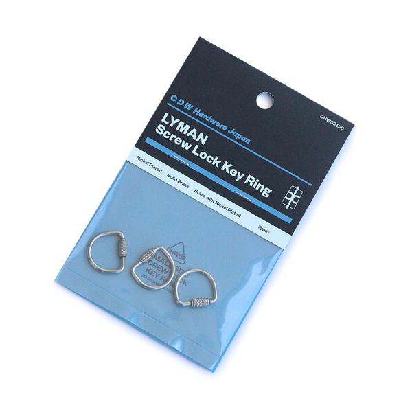 CANDY DESIGN &amp; WORKS キャンディ デザイン&amp;ワークス 【 LYMAN スクリューロックキーリング Nickel-plated 】[ 正規品 ] ライマン 鍵 キーホルダー ブラス ニッケル 真鍮 シルバー...