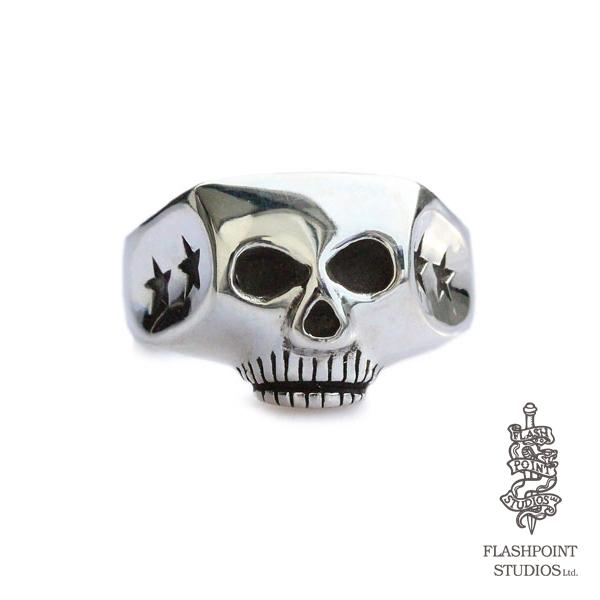 Flash Point フラッシュポイント 【 4スター ジムスカルリング FOUR STAR JIM SKULL RING 】[ 正規品 ] 指輪 星 アメリカ 星条旗 ドクロ 骸骨 シルバー 銀 925 ユニセックス メンズ レディース...