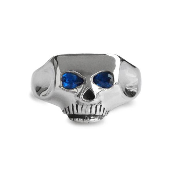 Flash Point フラッシュポイント 【 JIM SKULL-SE SAPPHIRE ジムスカル シンセティック サファイア 】[ 正規品 ] 指輪 ドクロ 骸骨 着用 愛用 ブルー シルバー 銀 925 ペア プレゼント ギフト ユ...