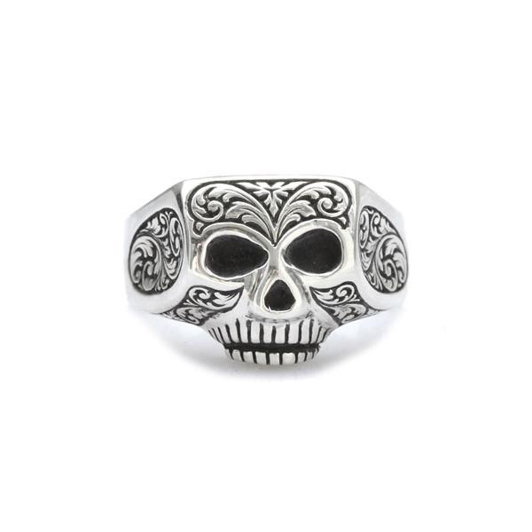 Flash Point フラッシュポイント 【 JIM SKULL ENGRAVED ジムスカル エングレイブド [C531] 】[ 正規品 ] スカル リング アラベスク タトゥー シルバー925 銀 ペア プレゼント ギフト ユニセック...
