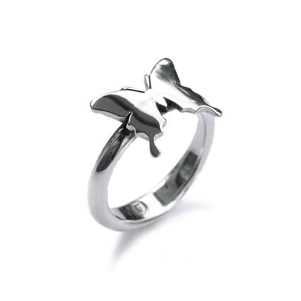 FUNKOUTS ファンクアウツ 【 アゲハ リング シルバー 】[ 正規品 ] 指輪 シンプル シルバー925 蝶 昆虫 バタフライ スターリングシルバー 銀 銀色 シルエット 華奢 細身 可愛い かわいい バンドリング ペア プレゼント...