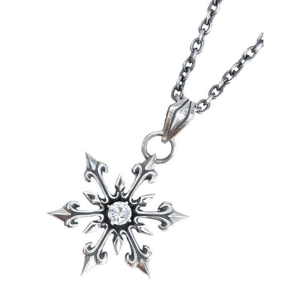 FUNKOUTS ファンクアウツ 【 Snowflake Pendant / スノー フレーク ペンダント 】[ 正規品 ] ネックレス ネックレスチェーン 雪 結晶 キュービックジルコニア シルバー925 銀 宝石 ペア プレゼント メン...