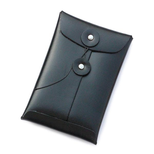 gbb custom leather / gbb カスタム レザー 【 レザー カードケース (Black)  】[ 正規品 ] 名刺入れ 革 封筒 ブラック 黒 メンズ レディース