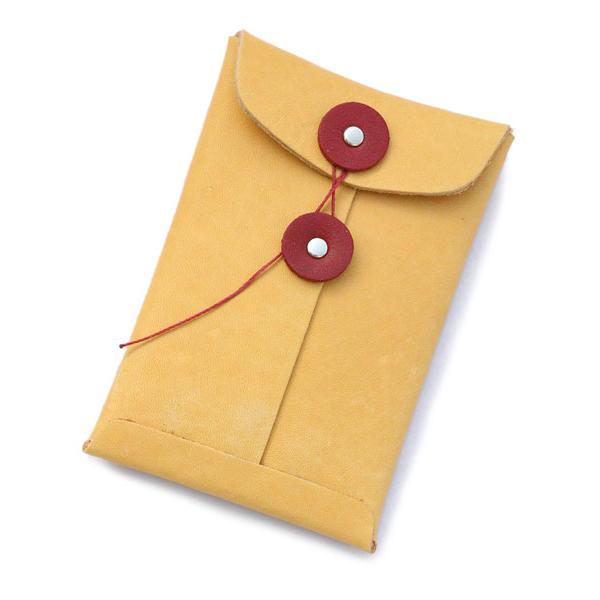 gbb custom leather / gbb カスタム レザー 【 レザー カードケース (Natural) 】[ 正規品 ] 名刺入れ 革 ベージュ 封筒 ナチュラル メンズ レディース