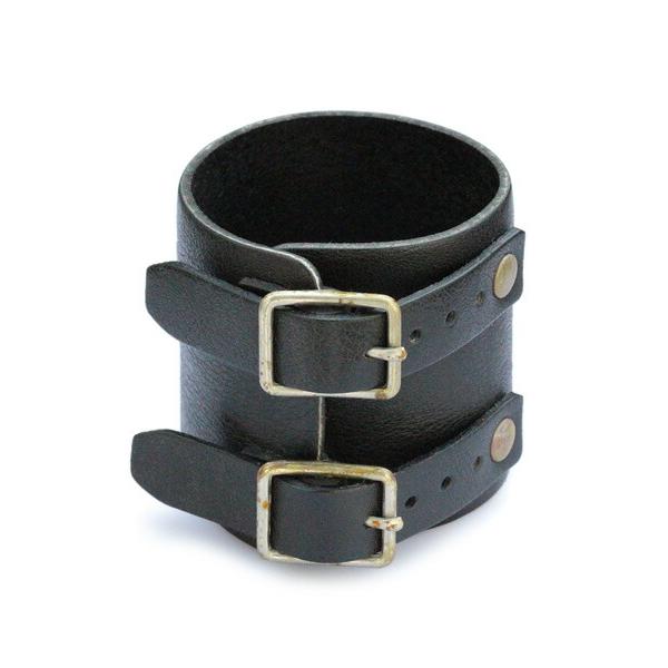 gbb custom leather / gbb カスタム レザー 【 JD Cuff Bracelet simple ver. (Black)  】[ 正規品 ] カフ ブレスレット レザー ブレス ブラック バックル ベルト 革 ヴィン...