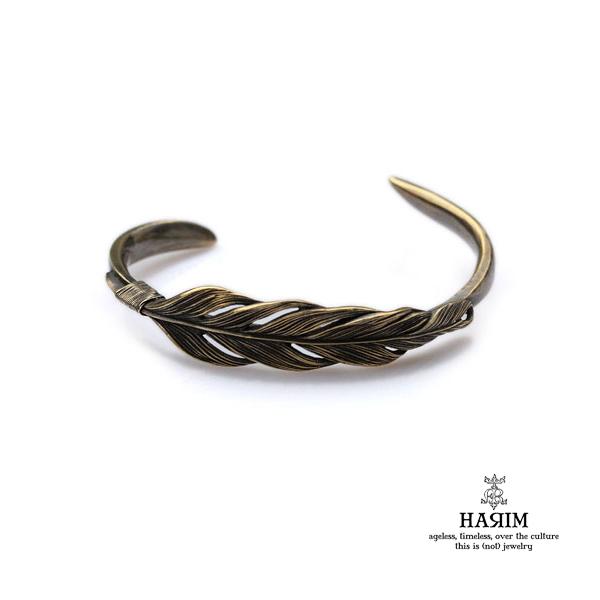 HARIM ハリム 【 Owl feather bangle "sunlight" / [ HRA023BR ] 】[ 正規品 ] バングル ブレスレット フェザー アンティークゴールド メンズ レディース 【 送料無料 】
