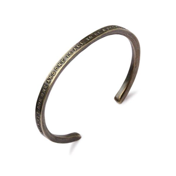 HARIM ハリム 【 stairway to Heaven TOP WORD CUFF BR / [ HRA053BR ] 】[ 正規品 ] バングル ブレスレット ブレス アンティークゴールド メンズ レディース 【 送料無料 】