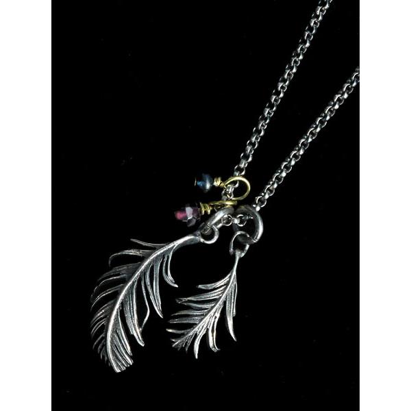 HARIM ハリム 【 Double Soft Feather &amp; Jems ネックレス / [ HRP113SV ] 】[ 正規品 ] フェザー ペンダント シルバー メンズ レディース 【 送料無料 】