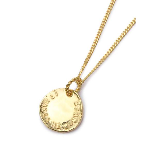 HARIM ハリム 【 stairway to Heaven COIN NECKLACE K18coating[ HRP114GP ] / コイン ネックレス 】[ 正規品 ] ペンダント メンズ レディース 人気 おしゃれ 【 送料無料 】