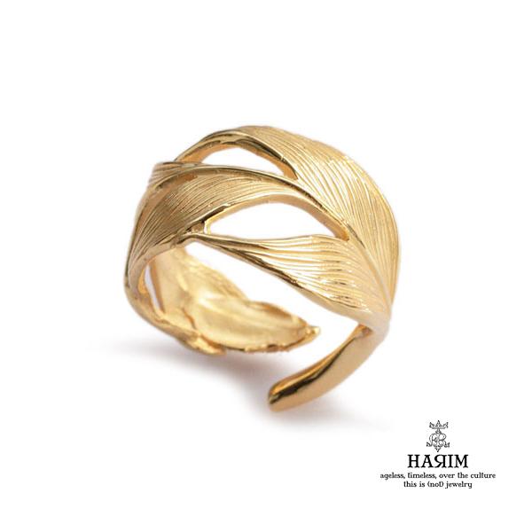 HARIM ハリム 【 Owl Feather ring K18coating / [ HRR015 G ] 】[ 正規品 ] フェザー リング 指輪 ゴールド 羽根 羽 メンズ レディース ユニセックス 人気 ブランド おしゃれ プレゼン...
