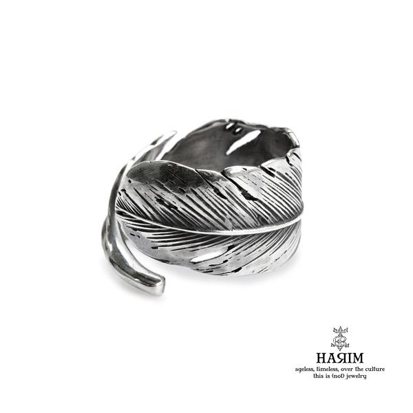 HARIM ハリム 【 HARIM FEATHER RING 2 (BK) / [ HRR040 ] 】[ 正規品 ] フェザー リング 指輪 シルバー メンズ レディース 【 送料無料 】