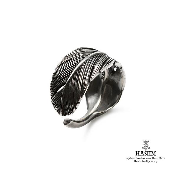 HARIM ハリム 【 HARIM FEATHER CENTER S RING ver [ HRR120OX ] フェザーリング 】[ 正規品 ] 指輪 羽根 メンズ レディース ユニセックス 人気 ブランド おしゃれ ラッピング シンプル...