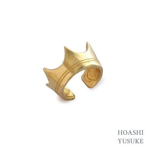 HOASHI YUSUKE ホアシユウスケ 【 あなたは王様 ( イヤカフ ) b / ブラス 】[ 正規品 ] イヤーカフ 耳飾り クラウン 王冠 ティアラ 薔薇 バラ 花 925 真鍮 ゴールドカラー ギフト プレゼント ユニセックス ...
