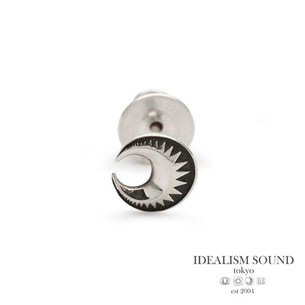 IDEALISM SOUND イデアリズムサウンド 【 Silver Moon Pierce [ ACV-03 ] / シルバー ムーン ピアス 月 】[ 正規品 ] 銀 片耳用 スタッドピアス ポストピアス キャッチ式ピアス プレゼント ...