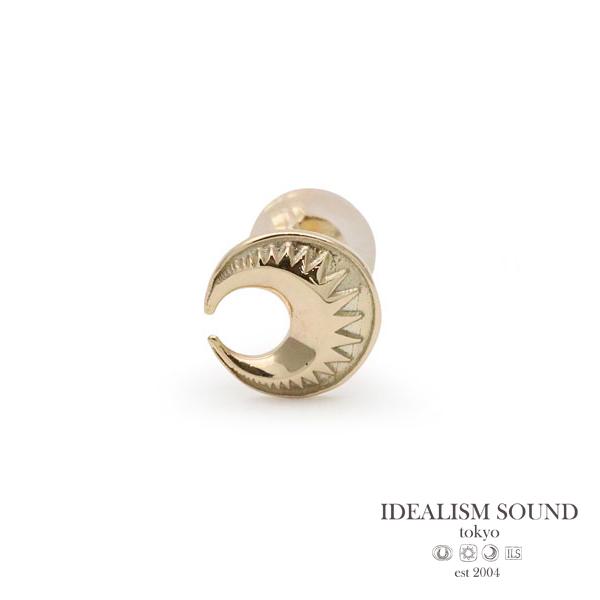 IDEALISM SOUND イデアリズムサウンド 【 K10 Gold Moon Pierce [ ACV-04 ] / 10金 ゴールド ムーン ピアス 月 】[ 正規品 ]  片耳用 スタッドピアス ポストピアス キャッチ式ピアス プ...