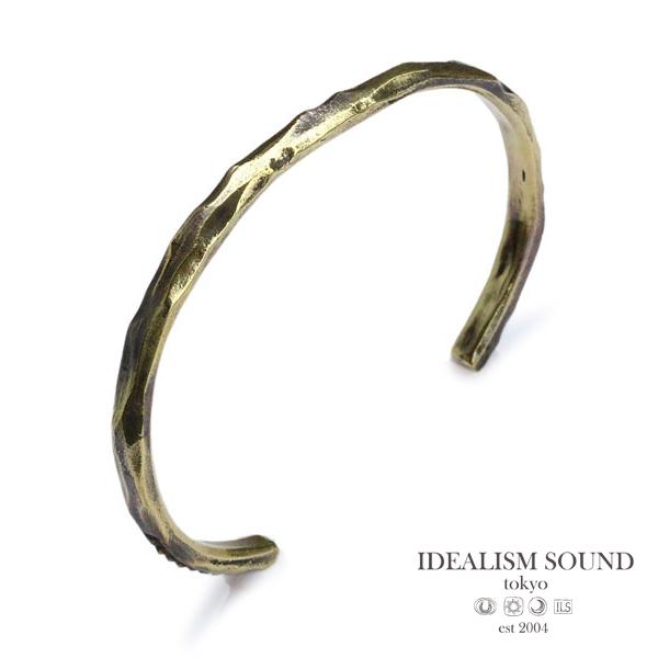 IDEALISM SOUND イデアリズムサウンド 【 叩きスタッズバングル [ No.11028 ] 】[ 正規品 ] ブレスレット カフ アンティークゴールド ブラス 細身 シンプル 真鍮 金 ペア ギフト プレゼント ユニセックス メ...
