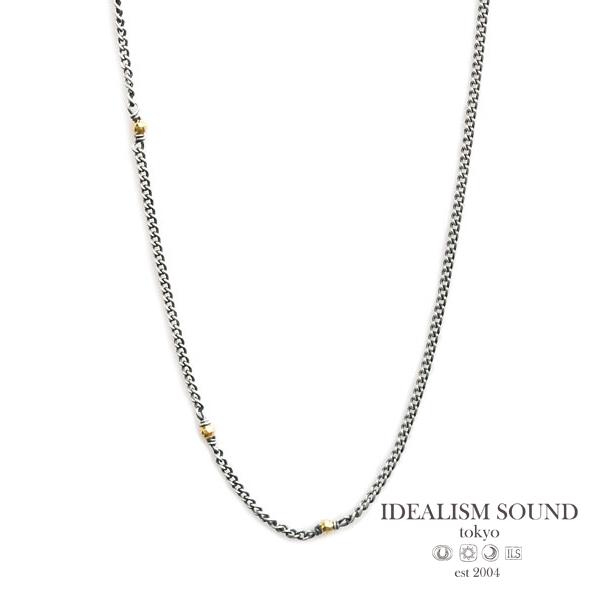 IDEALISM SOUND イデアリズムサウンド 【 KIHEI CHAIN with 10KYG Beads ( 50cm+5cm ) [S19055] 喜平チェーン ネックレス K10イエローゴールドビーズ 】[ 正規品 ] ネックレ...