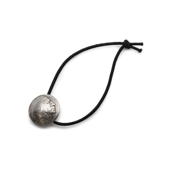 インディアンジュエリー 【 Indian Head &amp; Buffalo Concho Hair Elastic Bracelet / インディアン ＆ バッファロー コンチョ ヘアゴム ブレスレット 】[ 正規品 ] シンプル カジ...
